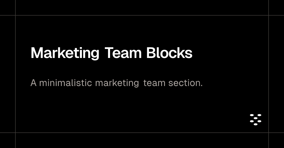 Marketing Team Blocks | cult ui/pro