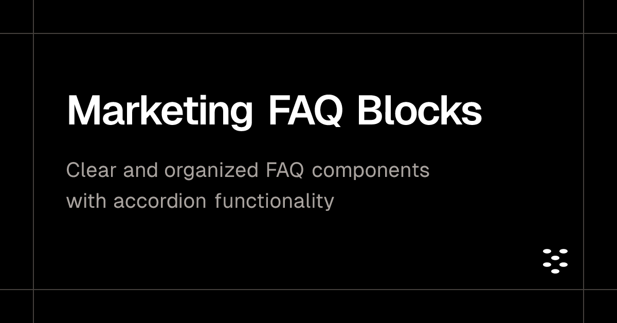 Marketing FAQ Blocks | cult ui/pro