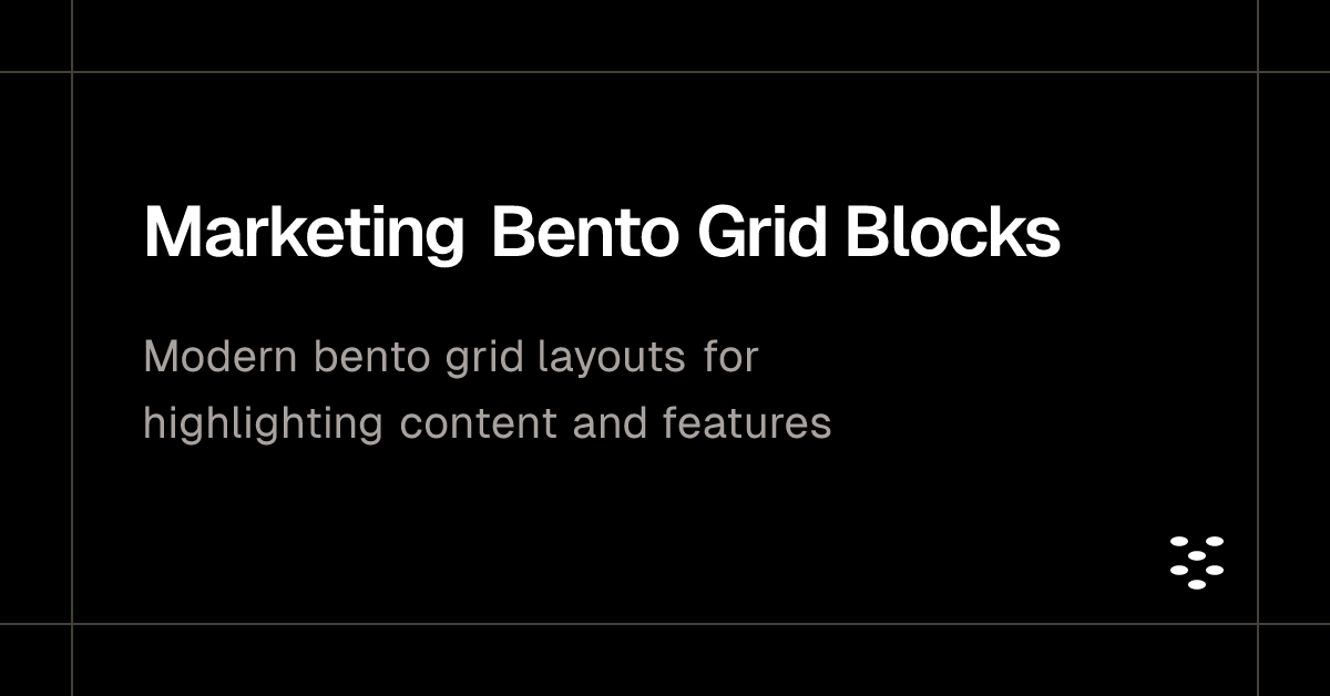 Marketing Bento Grid Blocks | cult ui/pro